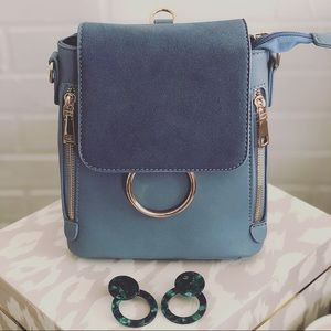 Bags | Capri Blue Mini Backpackhandbag | Poshmark